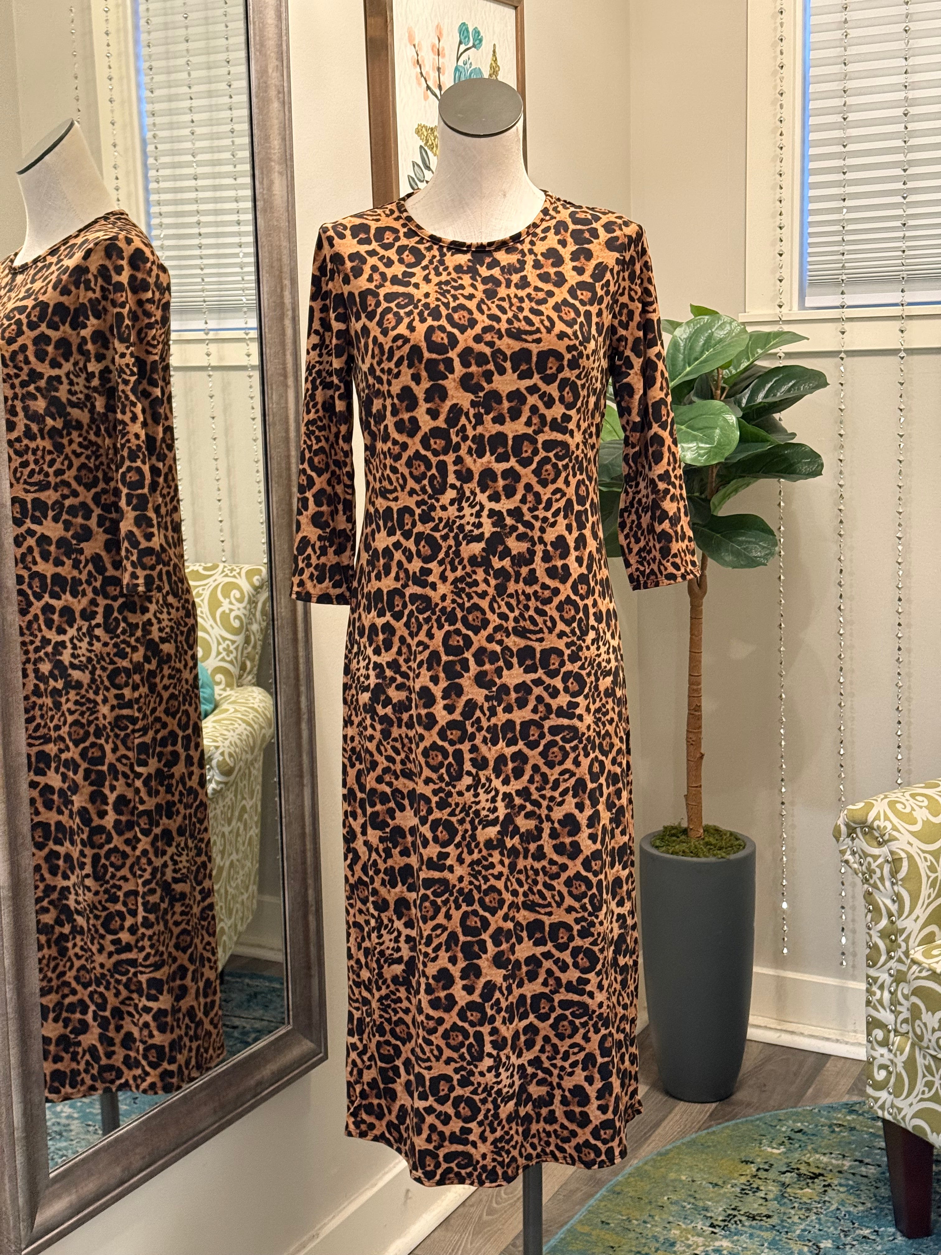 Animal Print Layering Dress – Be Modest Boutique